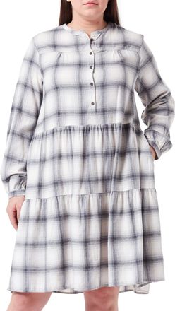 Camel Active Damen 391260/8S43 Kleid, Grey Check, XL