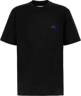 Jil Sander T-shirt en coton &agrave; col rond - Homme - Tops - Noir - Taille: XL