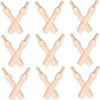 Cabilock 18 St&uuml;ck Ergonomischer H&ouml;lzerner Filzgriff Nadel -feltze -griffersatz Ergonomischer Felting DIY -Griff Nadel -filzwerkzeuggriff Khaki