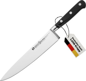 Greta Magnusson-Grossman 002EP - Elite Pro | Kochmesser 31,5 cm | Ultrascharfer K&uuml;chenmesser | Deutschem Edelstahl Klinge 19,5 cm | mit Ergonomischen Griff 12,0 cm (150 Gramm)