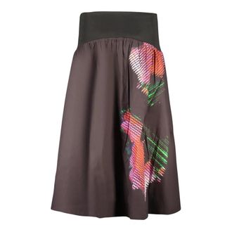 Desigual Fal Cane Midi Rock - - Skirts - Damen - Schwarzk - XS
