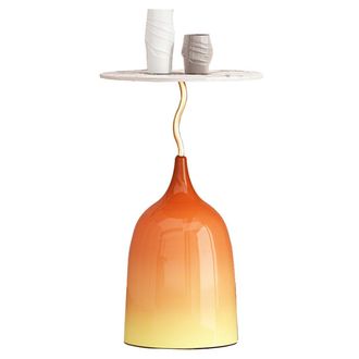 Generic Kleiner runder Beistelltisch, moderner Couchtisch, dekorativer Metall-Sockeltisch f&uuml;r Wohnzimmer, Schlafzimmer, Balkon, B&uuml;ro, Innen- und Au&szlig;enbereich