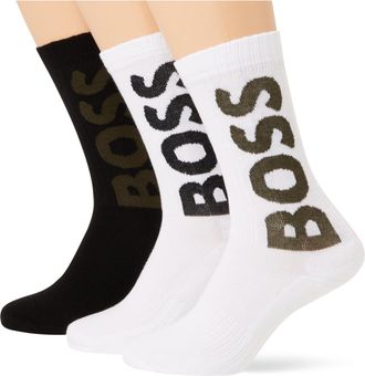 HUGO BOSS BOSS Herren 3p Qs Rib Logo Cc Short Socks, Open Miscellaneous961, 39-42