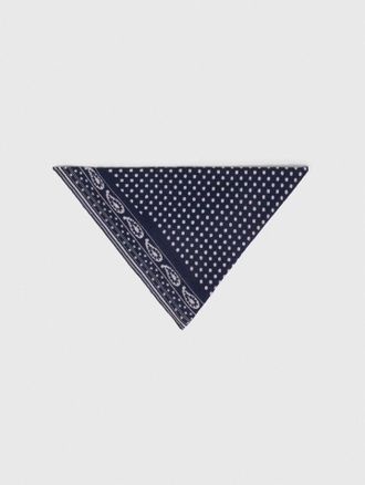 Maje Wendbares Dreieckstuch - Marine Pois Bandana Print - Maje