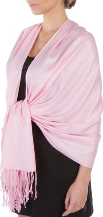 Sakkas Silky Feste weiche Pashmina Schal Wrap Stola - Baby Pink