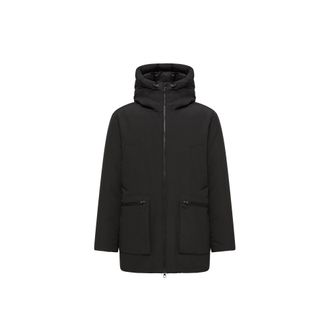 Moncler Moncler Parka Mi-longue &Agrave; Capuche Aurino, Homme, Noir, Taille: 0