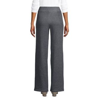 Lands End Serious Sweats Straight Fit Thermohose, Damen, Gr&ouml;&szlig;e:32-34 regular, Grau, Baumwoll-Mischung/Polyester-Mischung, by Lands End