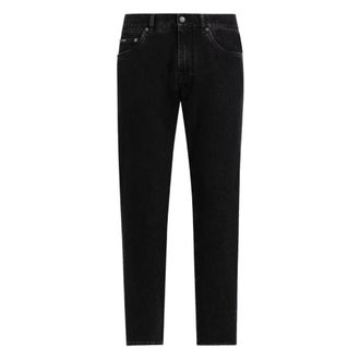 Dolce & Gabbana Schwarze Logo Plaque Klassische Jeans - - Jeans - Herren - Schwarzk - 4XL