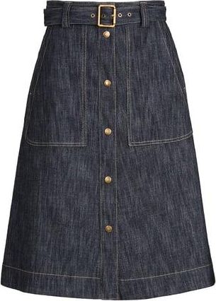 Moncler Jupe midi en denim