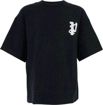 Purple Homme, Tops, Noir, Taille: M T-Shirt &agrave; Col Rond