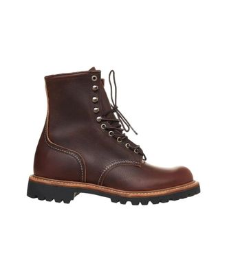 Red Wing Shoes Stiefel - Brown Leather Logger Boots - Gr. 10_5 - in Schwarz - f&uuml;r Damen