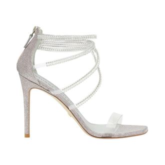Stuart Weitzman Kristallbesetztes High-Heel-Sandalette - - Shoes - Damen - Grau - 38 EU