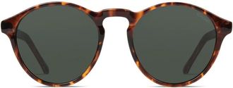 Komono Devon Tortoise Unisex Runde Cellulosepropionat-Sonnenbrille f&uuml;r Damen und Herren mit UV-Schutz und kratzfesten Gl&auml;sern