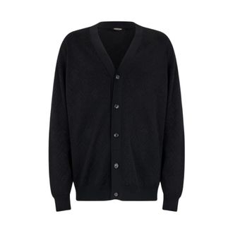 Roberto Cavalli RC Motif Cardigan - - Knitwear - Herren - Schwarzk - M