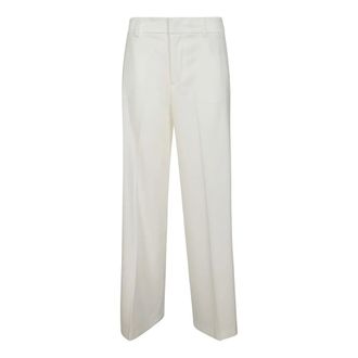 Pantaloni Torino Pantalon en polyester blanc avec fermeture &eacute;clair - Femme - Pantalons - Blanc - Taille: 36 FR
