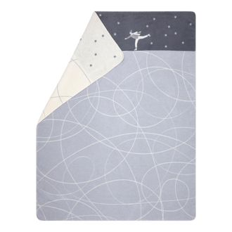 David Fussenegger Kuscheldecke Schlittschuhe 150x200cm Flauschige Sofadecke aus Recycling-Baumwolle nachhaltig produziert &Ouml;koTex100 GRS Made in Austria Farbe Hellblau