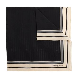 Dolce & Gabbana Seiden-Jacquard-Tuch - - Accessories - Herren - Schwarzk - ONE SIZE