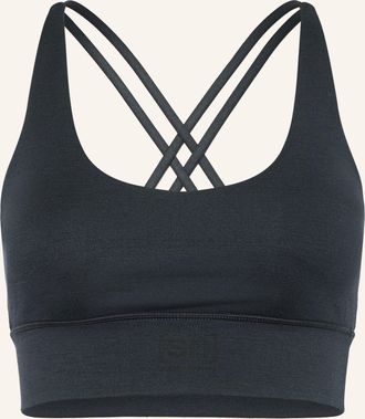 super.natural Cropped-Funktionstop All Day Super Mit Merinowolle blau