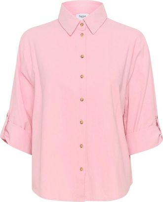 Saint Tropez ZalindaSZ Chemise - Femme - Blouses et Chemises - Rose - Taille: 38 FR