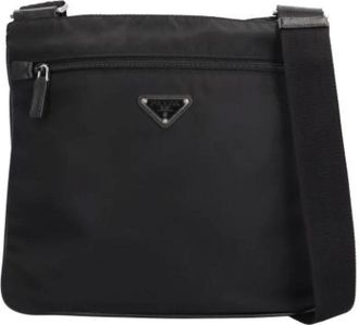 Prada Sac bandouli&egrave;re vintage en nylon Prada - Femme - Pre-owned - Noir - Taille: ONE Size