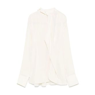 Victoria Beckham Ivory Seidenhemd Eleganter Stil - - Blouses & Shirts - Damen - Wei&szlig; - 2XS