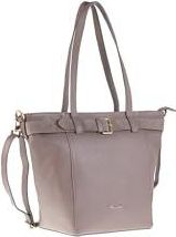 Pierre Cardin Sac &agrave; bandouli&egrave;re pour femme en cuir v&eacute;ritable Made in Italy 42x30x16 cm 55104, taupe, Taille unique