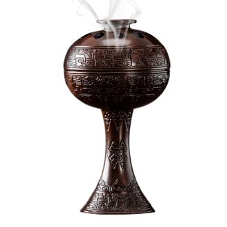 Generico Eleganter R&auml;ucherst&auml;bchenhalter aus Metall - R&auml;ucherschale aus langlebiger Zinklegierung, raffiniertes dekoratives Zubeh&ouml;r f&uuml;r die Verbreitung von Aro