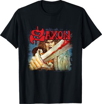 Saxon Offiziell Saxon Cover Heavy Metal Band Retro Musik T-Shirt