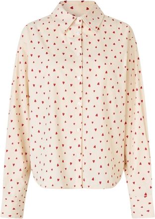 Lollys Laundry Femme, Blouses et Chemises, Rouge, Taille: 38 FR Chemise rouge &agrave; manches longues