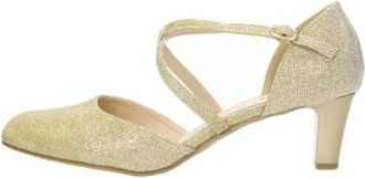 Fitters Footwear Fitters Femme Chaussures Montantes Ophelia Couleur Or pailleté, Chaussures Femme Grande Taille - Grandes Chaussures Femme, Ophelia 45 EU Or pailleté