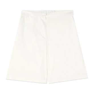 Oltre Bermuda aus Baumwollmischung mit Aufschlag - - Shorts - Damen - Wei&szlig; - L