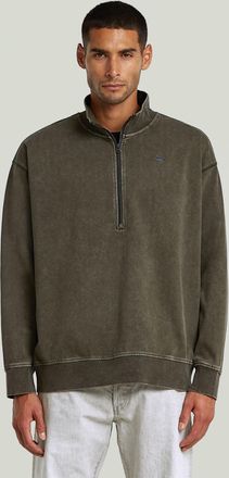 G-Star Washed HB Relaxed Half Zip Sweatshirt - Grau - Herren