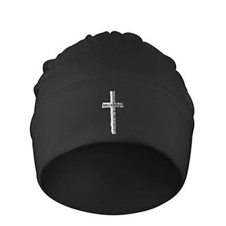 Generic Unisexe Bonnet &Agrave; Revers Jean 3:16 Car Dieu A Tant Aim&eacute; Le Monde Croix, Christianisme, Foi Hiver Chapeaux Chaud Bonnets De Ski Classique Bonnet dhiver 