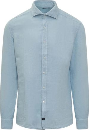 Fay Homme, Chemises, Bleu, Taille: 2XL Chemise &agrave; manches longues