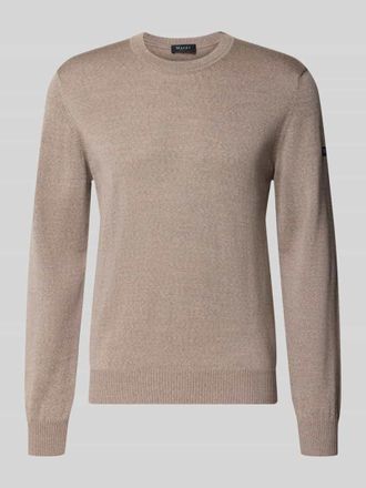 Maerz Strickpullover aus Schurwolle mit Label-Detail