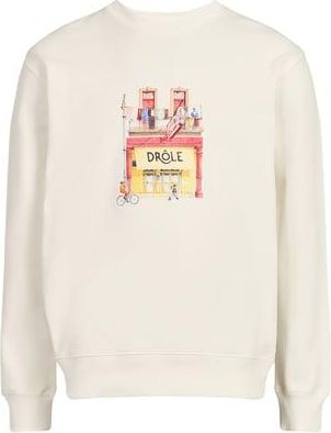 Dr&ocirc;le de Monsieur Sweatshirt imprim&eacute; en coton