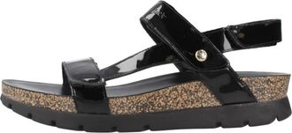 Panama Jack Femme, Chaussures, Noir, Taille: 39 EU Sandales Plates Casual avec Bretelles Adh&eacute;sives