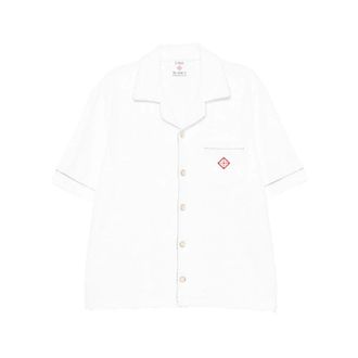 Casablanca Handtuch-Monogramm Kurzarmhemd - - Shirts - Herren - Wei&szlig; - S