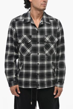 Off-white Checked Flannel Overshirt with Double Chest Pocket Off-White