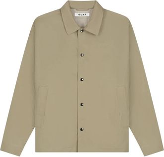 Olaf Hussein Homme, Chemises, Beige, Taille: S Workwear Coach Jacket