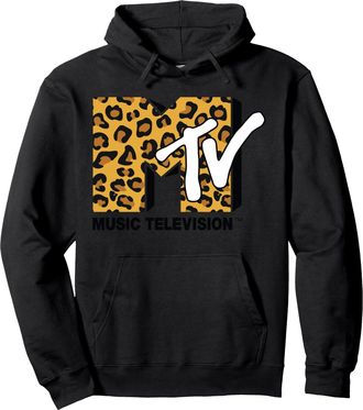 Giesswein Klassisches MTV-Logo, Leopardenmuster Pullover Hoodie