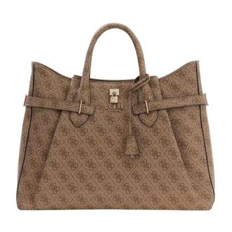 Guess Femme, Sacs, Brun, Taille: ONE Size Latte Logo Handbag