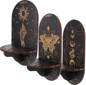 Artibetter DEARMAMY 3 St&uuml;ck Kristallregal B&ouml;hmischer Wandhalter Zarter Pr&auml;sentationsst&auml;nder f&uuml;r Schmuck und Dekoration Vielseitiges Wandregal f&uuml;r Wohnzimmer und 