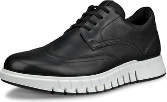 Ecco Gruuv Studio Wingtip Sneaker f&uuml;r Herren, Schwarz/Schwarz, 5-5.5