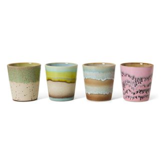 HKliving Tasses Pop Art - Set de 4 HKliving
