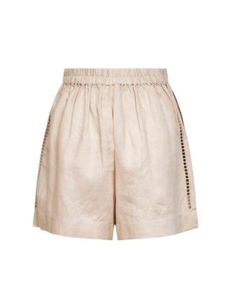 MC2 Saint Barth Womens Shorts Amani Beige Linen