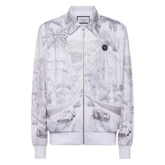 Philipp Plein Homme, Sweatshirts et sweats &agrave; capuche, Blanc, Taille: 3XL Jacket Tracksuit Montecarlo BW