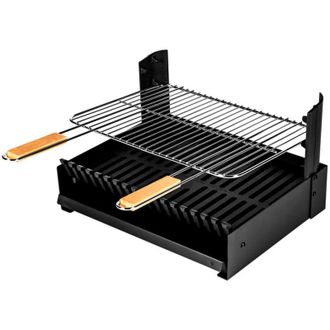 Somagic Holzkohlegrill in 3 H&ouml;hen verstellbar GRILLOIR - Standgrill