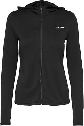 Only Onpmila Ls Zip Hood Train Top Noos T-Shirt Activewear, Noir, M Femme