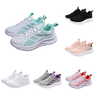 Generic Baskets de course &agrave; pied pour femme - Chaussures de sport l&eacute;g&egrave;res et respirantes en maille - Semelle souple antid&eacute;rapante, Vert, 36.5 EU